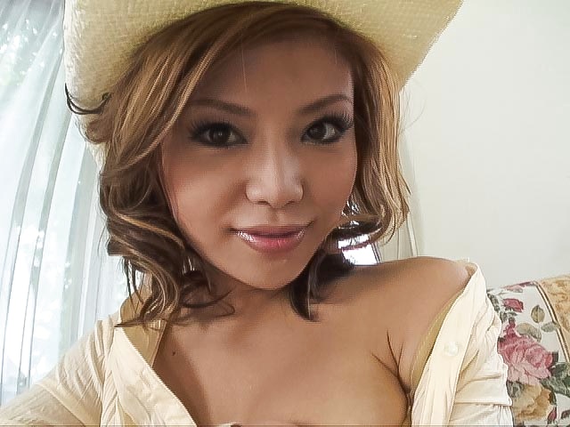 Akane Hotaru Displaying Her Titties And Buffing Her Pussy Javhdcom